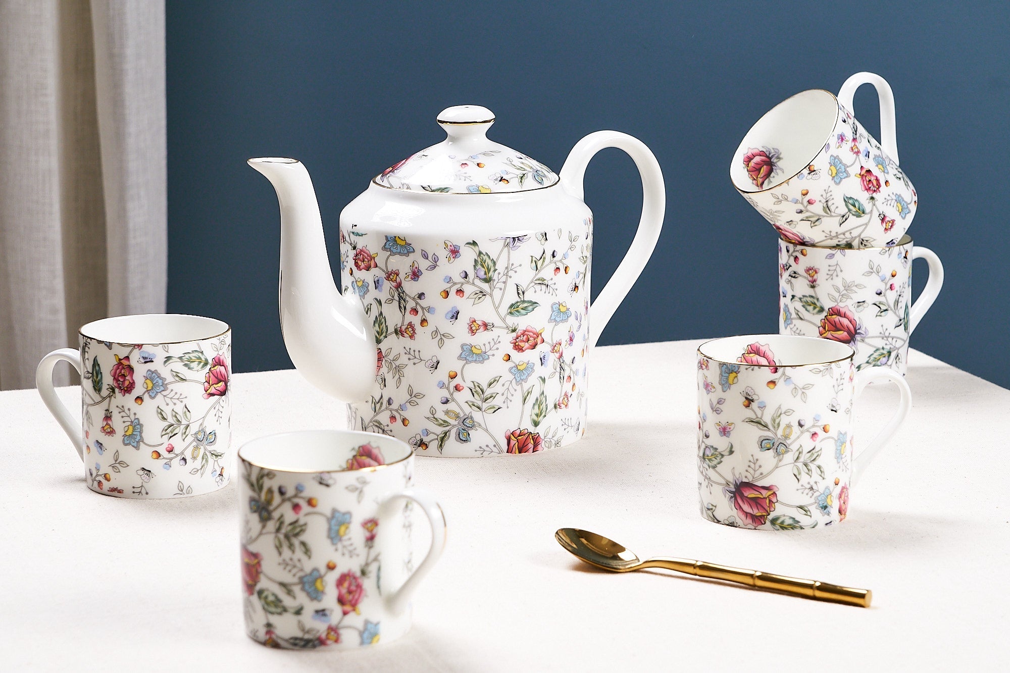Tea Set with Kettle – Golden Queens Ceramics